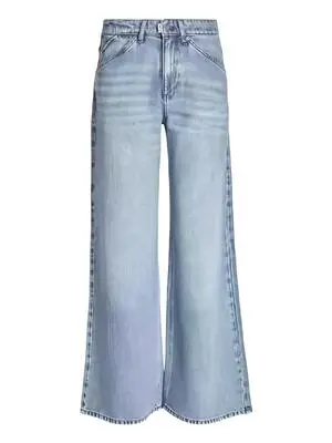 PNTS Wide-leg Panelled Jeans - Blue