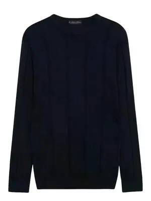 Brooks Brothers Ribbed Crew-neck Sweater - Blue