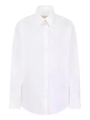 Marni D-ring Logo Organic Cotton Poplin Shirt - White