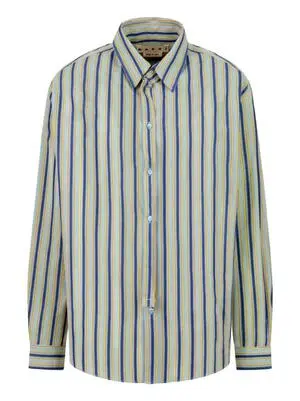 Marni D-ring Striped Shirt - Blue