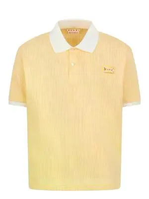 Marni Jacquard Logo Polo Shirt - Yellow
