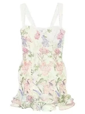 Charo Ruiz Ibiza Sunil Floral Mini Dress - Blue