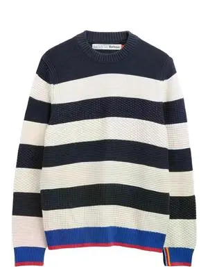Barbour Striped Textured Sweater - Blue
