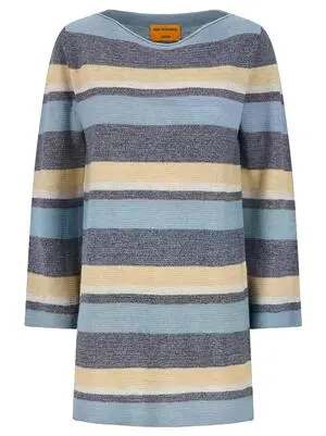Guest In Residence Striped Mini Dress - Blue