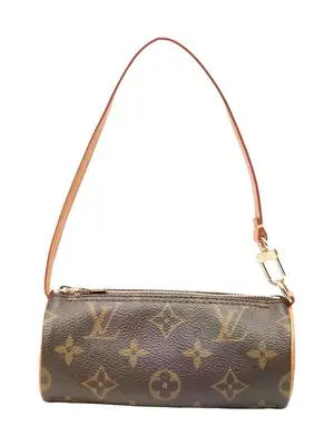 LOUIS VUITTON 1990-2025 Monogram Papillon Pochette Handbag - Brown