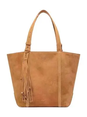 GOLDEN GOOSE Suede Fringe Tote Bag - Neutrals