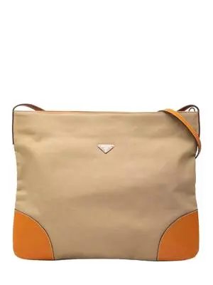 Prada 2013-2016 Canvas Logo Crossbody Bag - Brown