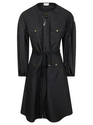 Moncler Rope-belt Midi Dress - Black