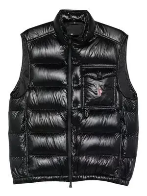 Moncler Quilted Zip Gilet - Black