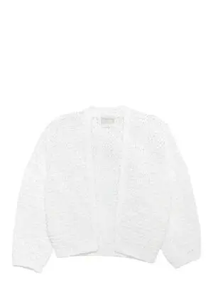 FORTE_FORTE Open-front Knitted Cardigan - White