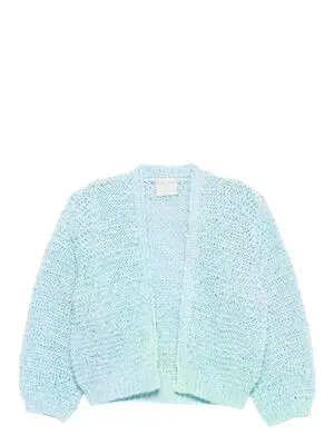 FORTE_FORTE Open-front Knit Cardigan - Blue