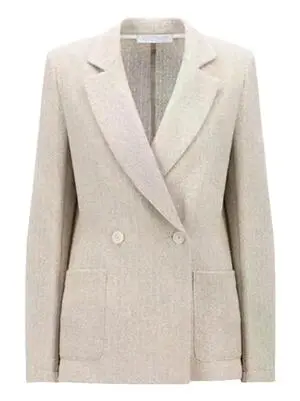 Harris Wharf London Double-Breasted Blazer Neutrals