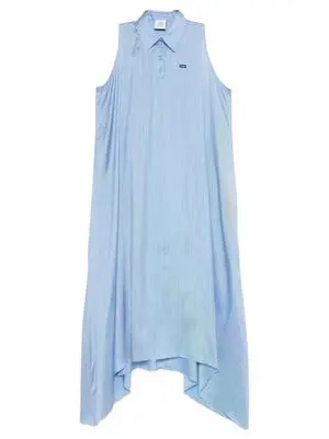 Vetements Pinstripe Sleeveless Dress - Blue