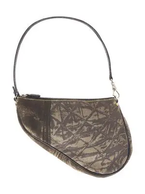 Dior Vintage Denim Saddle Bag - Black
