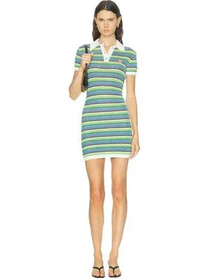 Casablanca Stripe Crochet Dress Multi