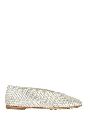 Bottega Veneta Rosa Ballet Flat - Platinum