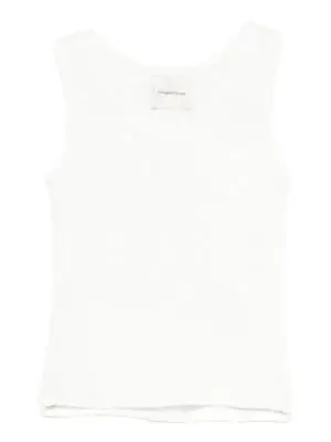 GONGDID DESIGN Textured Sleeveless Top - White