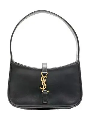 Saint Laurent Calf Leather Top Handle Bag - Black