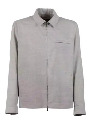 Peserico Zip-up Shirt Jacket Grey