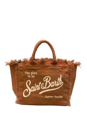 MC2 SAINT BARTH Fringed Tote Bag - Brown