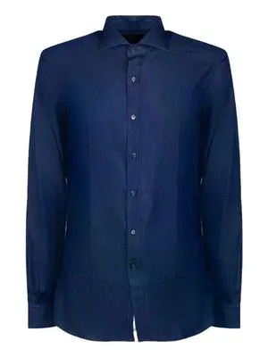 FAY Buttoned Denim Shirt - Blue