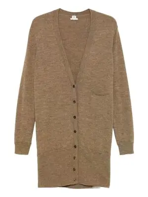 Hermès 2010s Alpaca-wool Cardigan - Brown