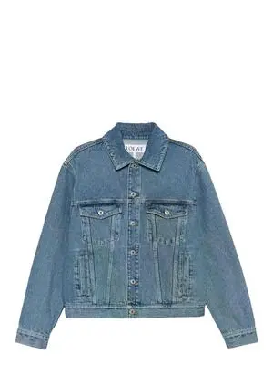 Loewe Denim Jacket With Button Flap Pockets - Blue
