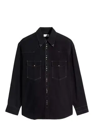 LEMAIRE Studded Pocket Shirt - Black