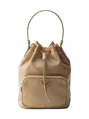 Prada Duet Re-nylon Bucket Bag - Neutrals
