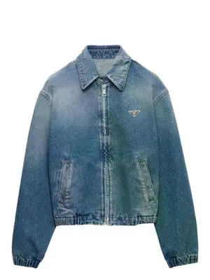 Prada Denim Blouson Jacket - Blue