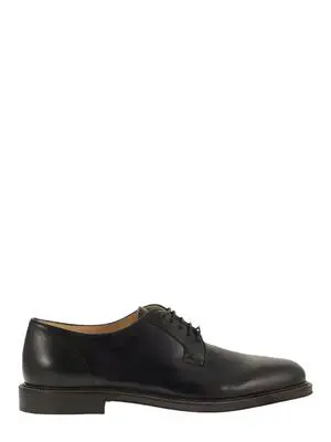Brunello Cucinelli Leather Derby Shoes - Black