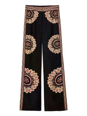Ba&sh Printed Trousers - Black