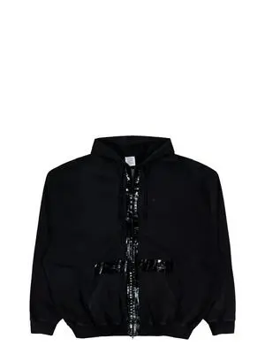 Vetements Taped Zip-up Hoodie - Black