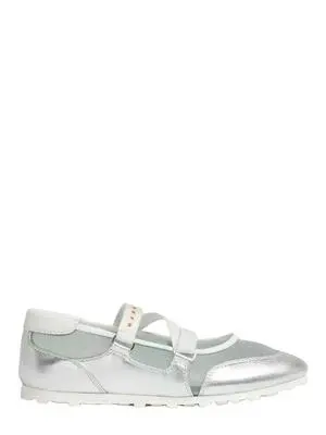 Marni Criss-cross Strap Sneakers - Silver