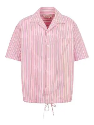 Marni Striped Drawstring Shirt - Pink