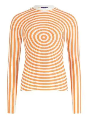 JEAN PAUL GAULTIER Printed Target Top Orange