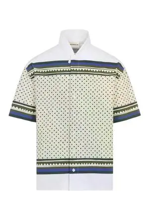 MORDECAI Patterned Striped Shirt - White