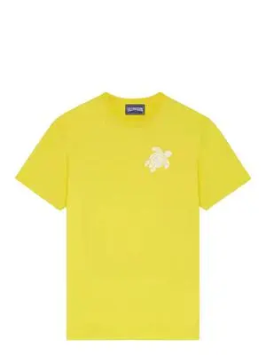 Vilebrequin Turtle-embroidery Crew-neck T-shirt Yellow