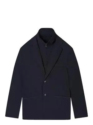 Emporio Armani Blazer With Zip Detail - Blue