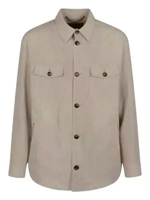 Canali Buttoned Flap-pocket Jacket - Neutrals