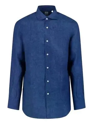 FINAMORE 1925 Gaeta Buttoned Shirt Blue