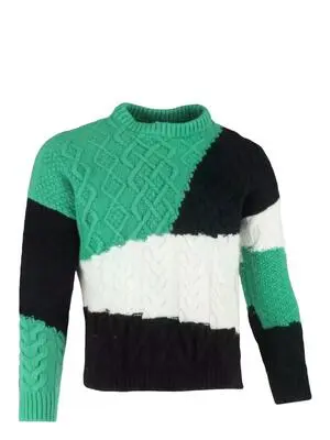 Loewe Cable-knit Long Sleeve Sweater - Black