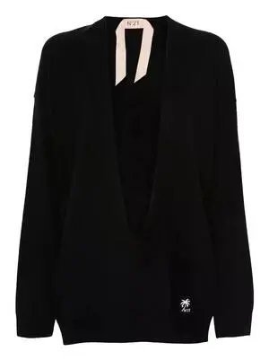N°21 V-neck Sweater - Black
