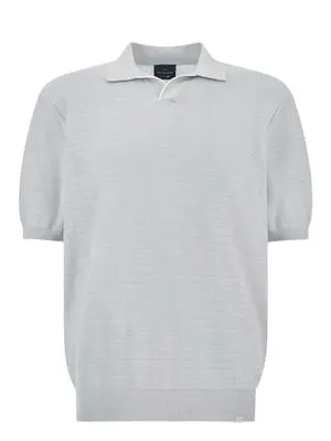 Paul & Shark Open-collar Cotton T-shirt - Blue