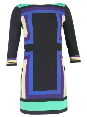 Diane Von Furstenberg Block Printed Dress - Black