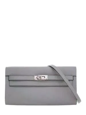 Hermès Epsom Kelly To Go Wallet Crossbody Bag - Blue
