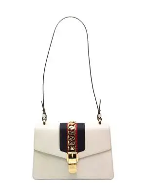 Gucci 2016-2025 Small Sylvie Web Satchel - White