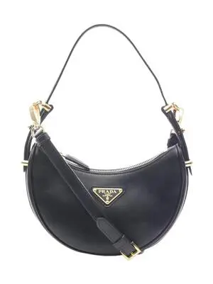 Prada Mini Soft Calf Arque Satchel - Black