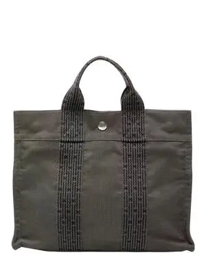 Hermès Canvas Herline Pm Tote Bag - Grey