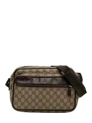 Gucci Gg Supreme Crossbody Bag - Brown